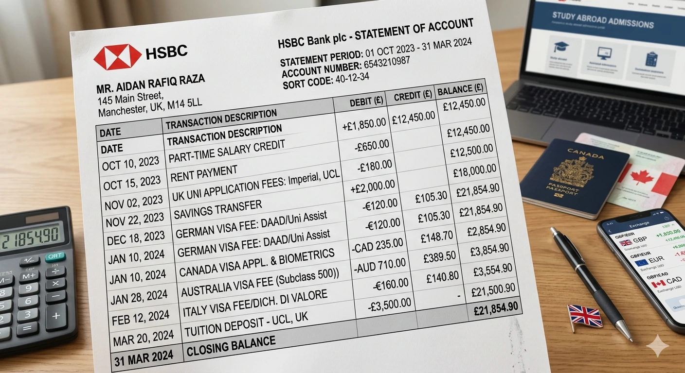 Bank Statement Guide 2026 Requirements for Visa & Apps - Englopak ...